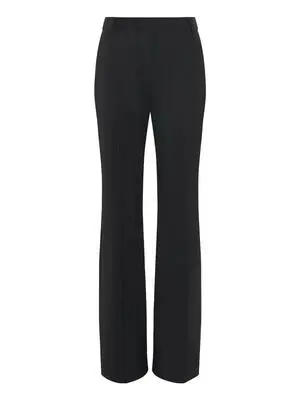 MARINE SERRE Virgin Wool Straight Trousers - Black
