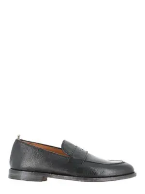 Officine Creative Penny Tab Leather Loafers - Black