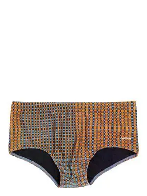 OSKLEN Geometric-pattern Swim Briefs - Orange