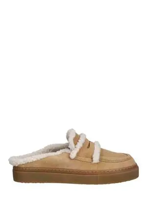 Inuikii Fleece Trim Slippers - Neutrals