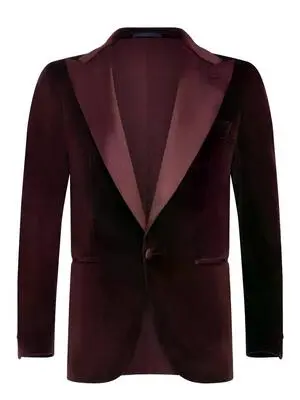FRANZESE COLLECTION Peak-lapel Single-breasted Blazer - Red