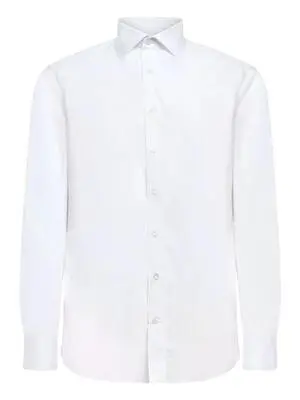 D4.0 Button Long-sleeves Shirt - White