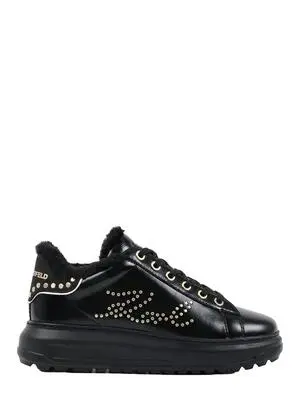 Karl Lagerfeld Kapri Lug Leather Sneakers - Black