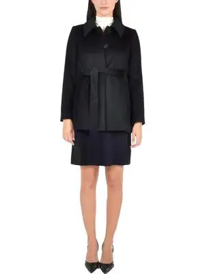 PENNYBLACK Single-breasted Belted Coat - Black