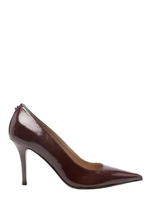 Guess 85mm Prindy Pointed Leather Pumps - Red