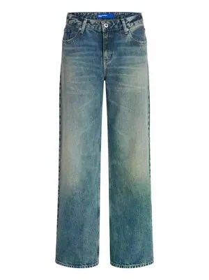 Karl Lagerfeld Logo-patch Mid-rise Jeans - Blue