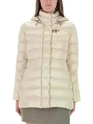 FAY Hooded Zip-up Jacket - Neutrals