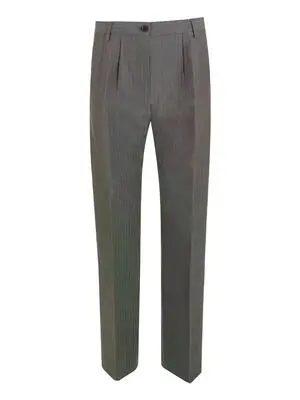 Aspesi Striped Pleated Trousers - Grey