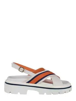 Santoni Criss-cross Strap Sandals - White