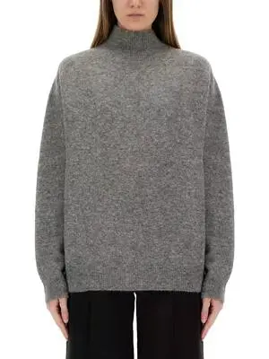 ALYSI Funnel Neck Sweater - Grey