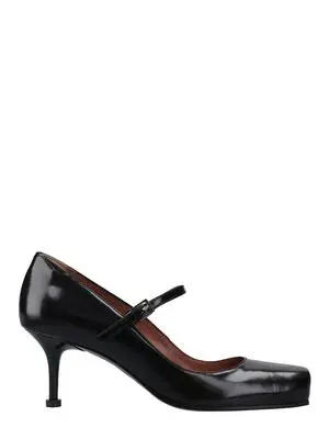 Premiata Square Toe Strap Pumps - Black