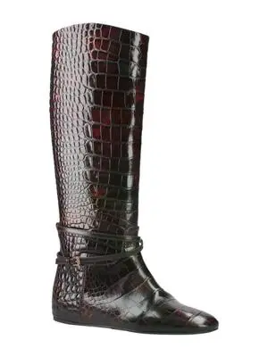 PREMIATA Croc-Embossed Buckle Boots