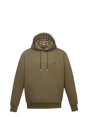 Mcm Logo Patch Ponte Hoodie - Brown