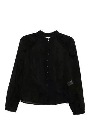 MARANT ETOILE Greicy Lace-panel Top - Black