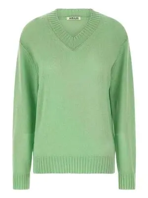 Auralee V-neck Sweater - Green
