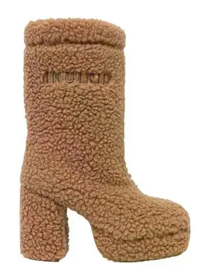 Inuikii Curly Logo Platform Boots - Brown