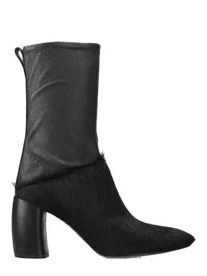 Premiata Ankle Boots With Furry Detail - Black
