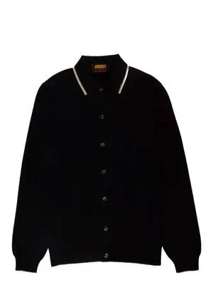 SVEVO Polo-collar Cardigan - Blue