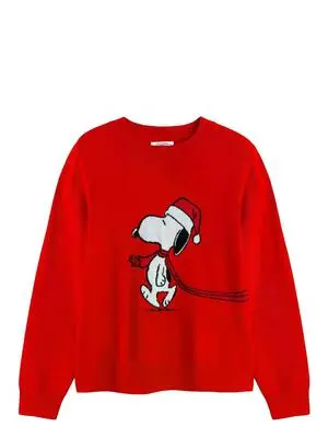 Chinti & Parker Holiday Snoopy Sweater - Red