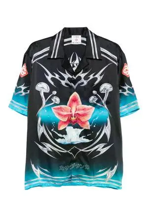 Casablanca Graphic Short-sleeve Shirt - Black