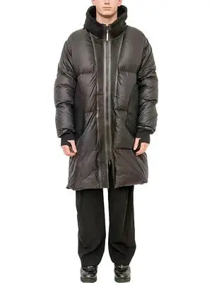 ISAAC SELLAM EXPERIENCE Panelled Fargo Mixte Coat - Black