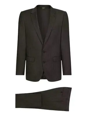 Dolce & Gabbana Peak-lapels Straight-leg Single-breasted Suit - Black
