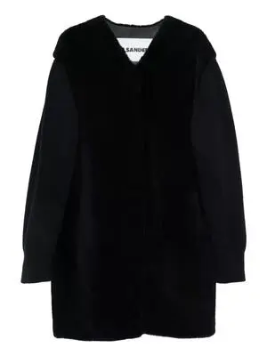 JIL SANDER Ribbed Lamb Fur Coat - Blue