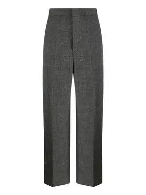 Loewe Straight-leg Wool Tailored Trousers - Black