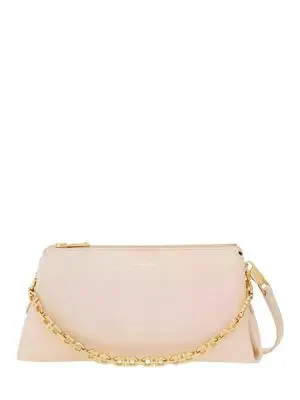 FERRAGAMO Embossed Logo Mini Bag With Chain Strap - Neutrals