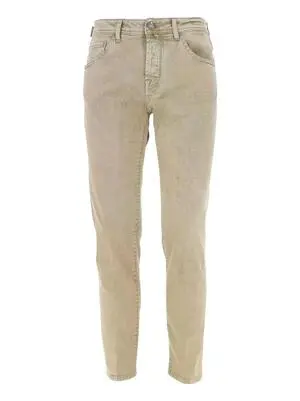 Jacob Cohen Scott Jeans With Logo Patch Neutrals