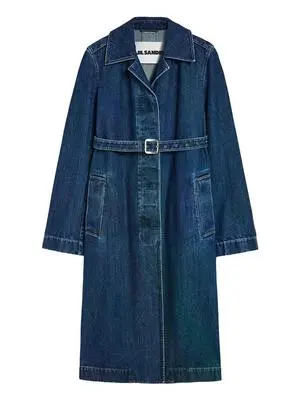 JIL SANDER Denim Trench Coat