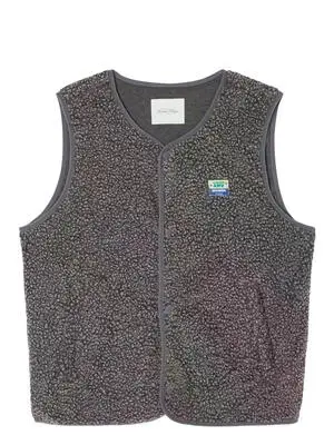 American Vintage Hoktown Faux-Shearling Gilet Grey