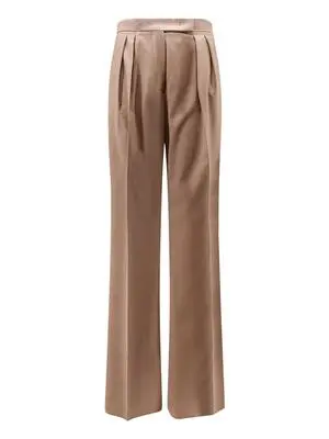 Max Mara Virgin Wool Trousers - Brown