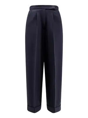 Max Mara Virgin Wool Trousers - Blue