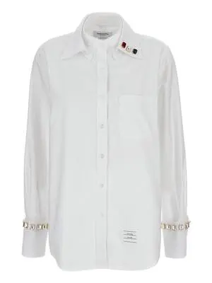 THOM BROWNE Thom Browne Shirt With Swarovski Crystals