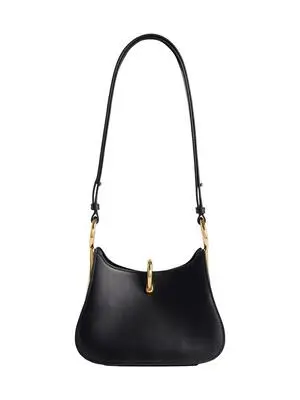 Rabanne Leather Ring Shoulder Bag - Black