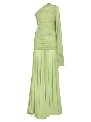 SANDRA MANSOUR Glitter-embellished Jacinthe Gown - Green