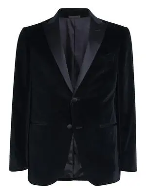 Corneliani Velvet Blazer - Navy