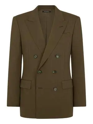 TOM FORD Wool-cashmere-silk Blazer - Green