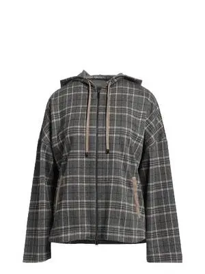 PUROTATTO Glen Plaid Hooded Sweatshirt - Black