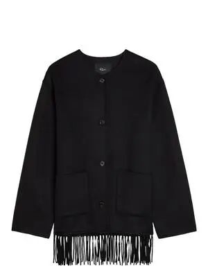 Rails Tomoko Fringed Wool-blend Jacket - Black
