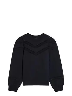 Rails Isles Embroidered Cotton Sweatshirt - Black