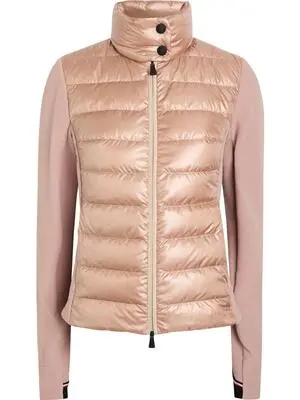 Moncler Quilted Zip Up Fleece Jacket - Pink Light