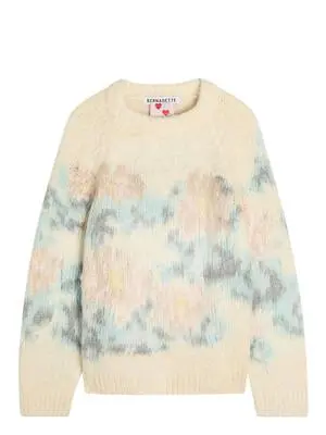 Bernadette Floral-intarsia Silk Jumper - Multicoloured 1