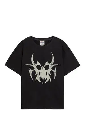CHEW FOREVER Roach Printed Cotton T-shirt - Black