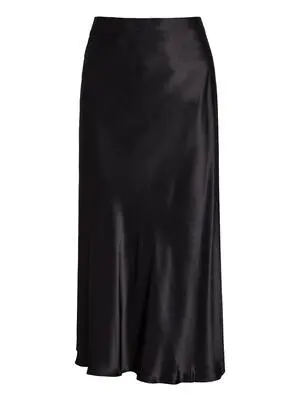Rails Satin Slip Skirt - Black