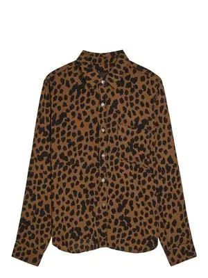 Rails Josephine Leopard-print Jersey Shirt - Multicoloured
