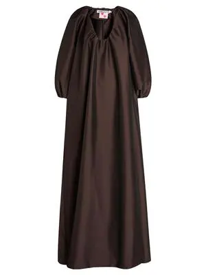 Bernadette George Stretch-taffeta Maxi Dress - Dark Brown