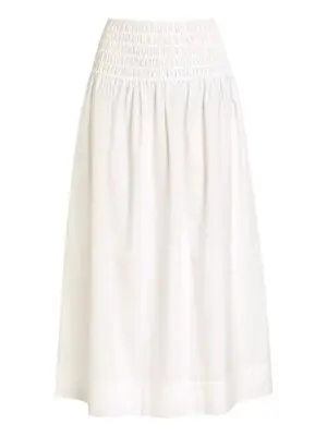 Rails Cotton-blend Midi Skirt - White