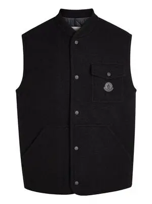 Moncler Wool Gilet - Black